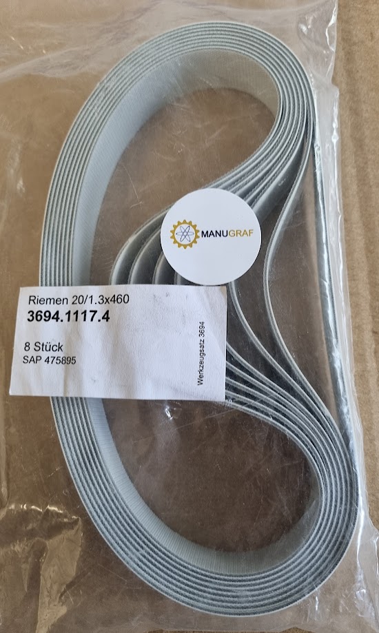 3694.11147.4 - Flat belt 20/1.3x460 MM - New! • Manugraf, LDA.
